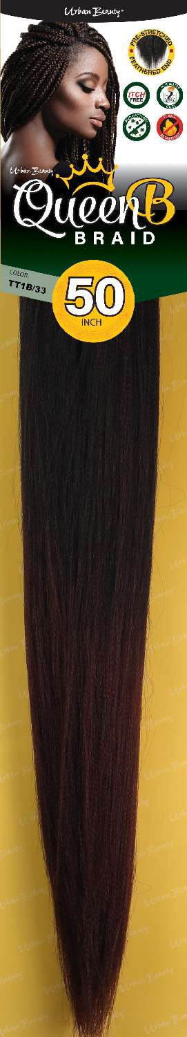 Urban Beauty Queen B Braid Synthetic 50 Inch Color TT1B/33 - Walmart.com