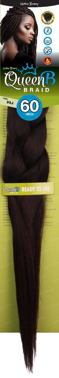 Urban Beauty Queen B Braid Synthetic 60 Inch Color 99J - Walmart.com