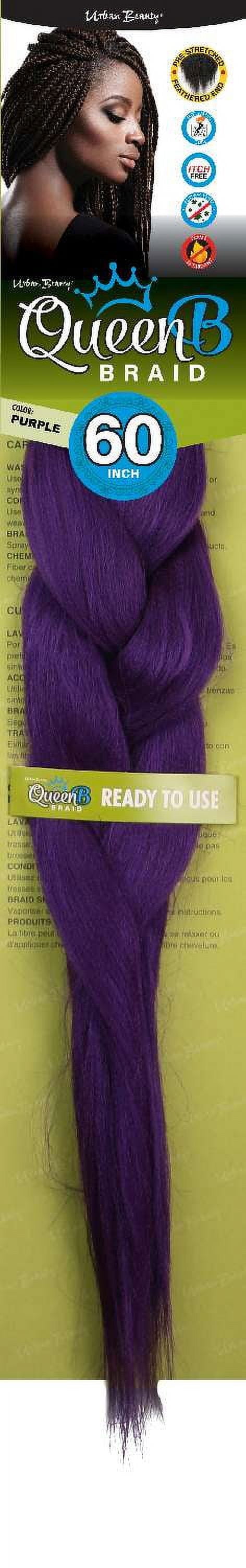 Urban Beauty Queen B Braid Synthetic 60 Inch Color PURPLE - Walmart.com