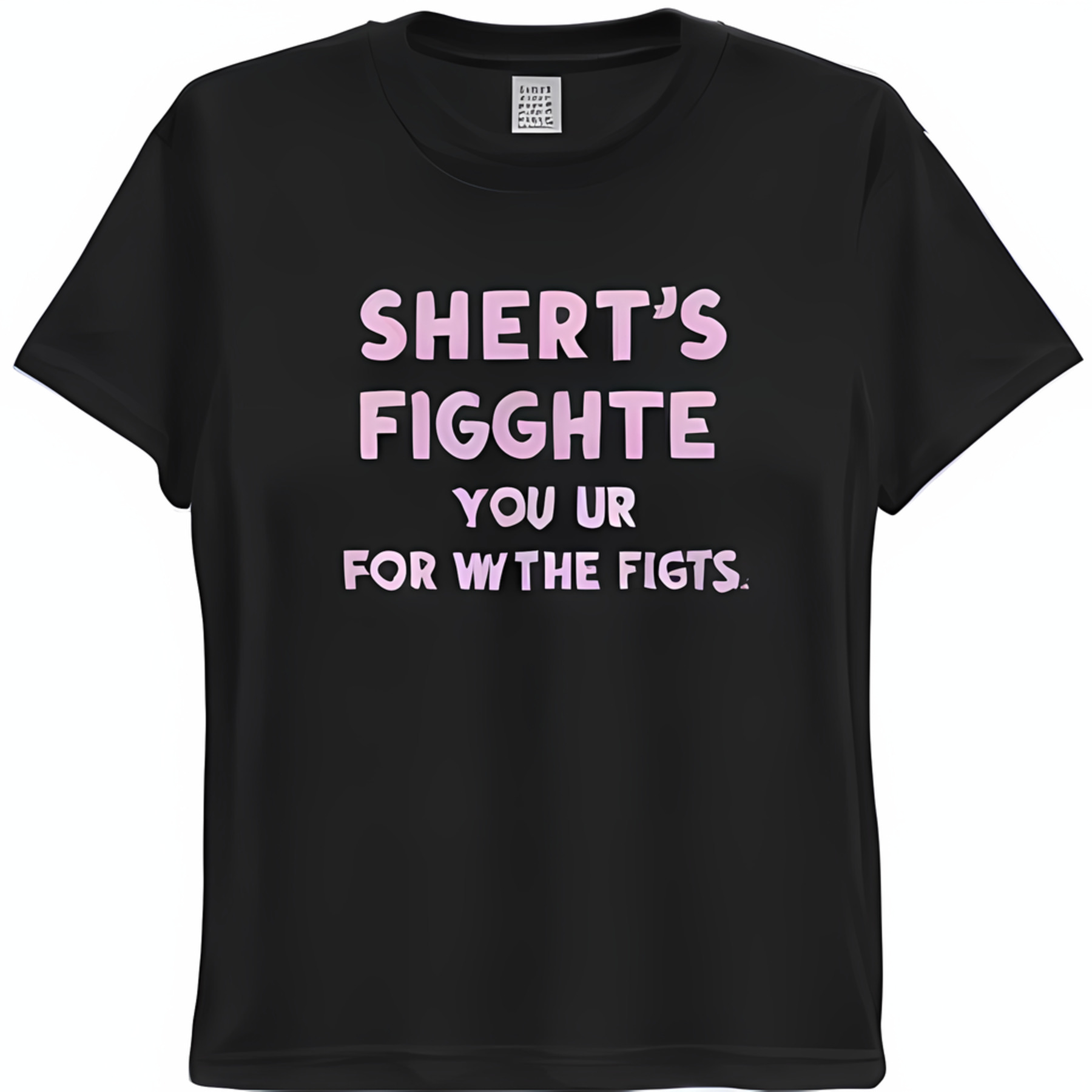 Urban Black T-Shirt with 'SHennie's Fighonen' in Pink Cursive Your ...