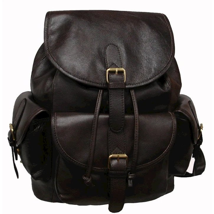 Urban Buckle-Flap Backpack (Dark Brown) - Walmart.com