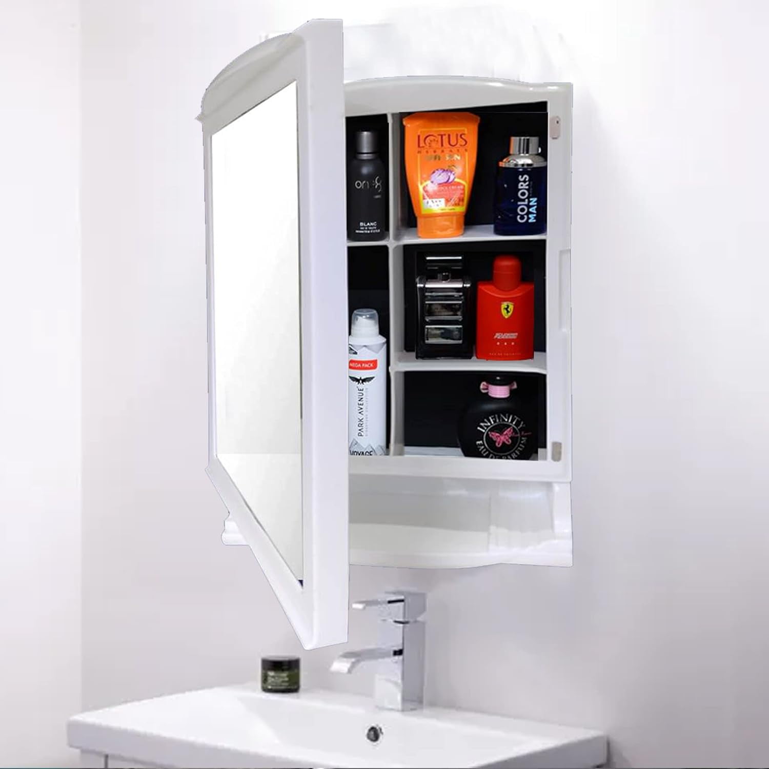 Urban Choice Grace Fine Ware Bathroom Cabinet with Mirror Wall Mounted Storage Cabinet with ...