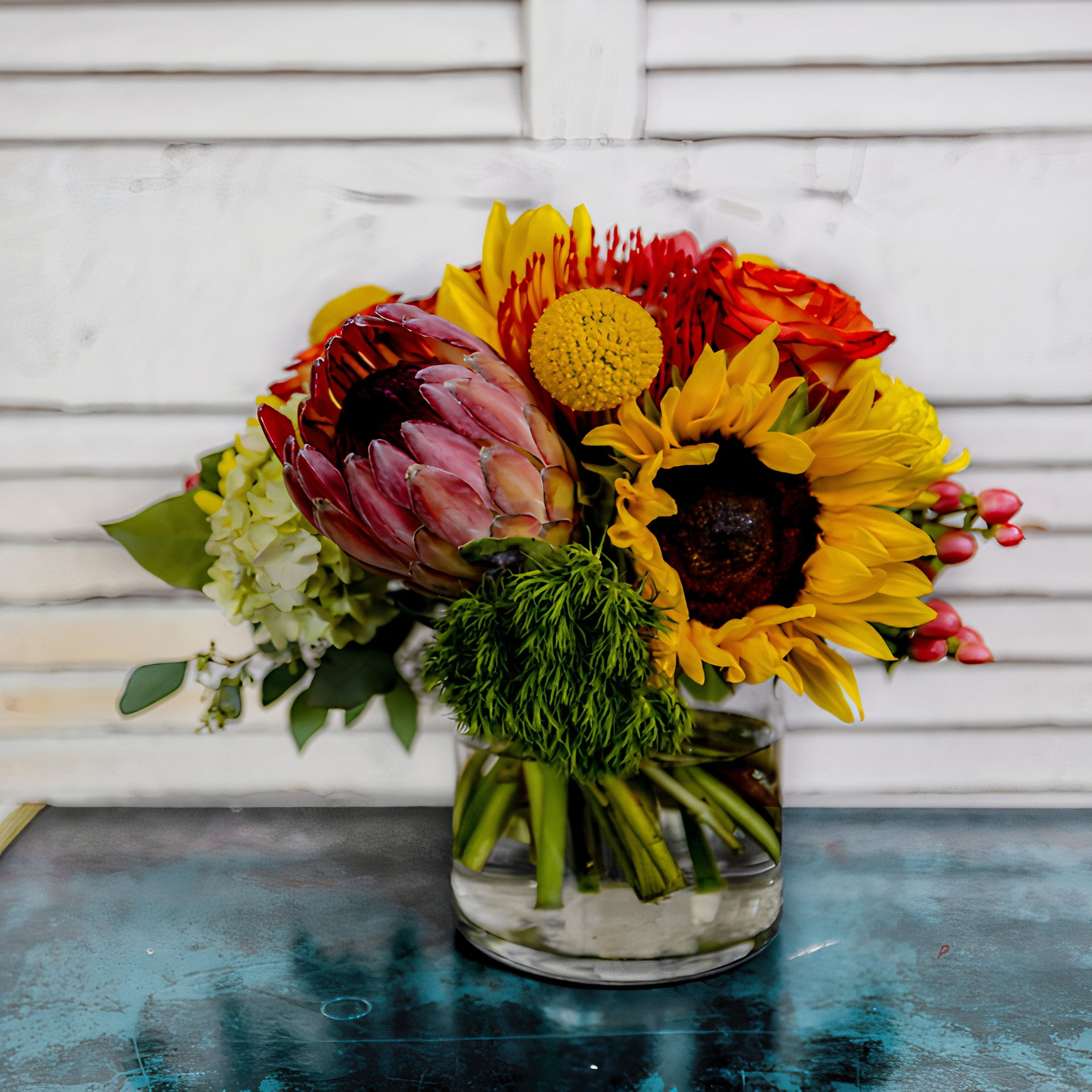 Urban Country Flower Co. Ginger and Sunshine Assorted Bouquet, Cut ...