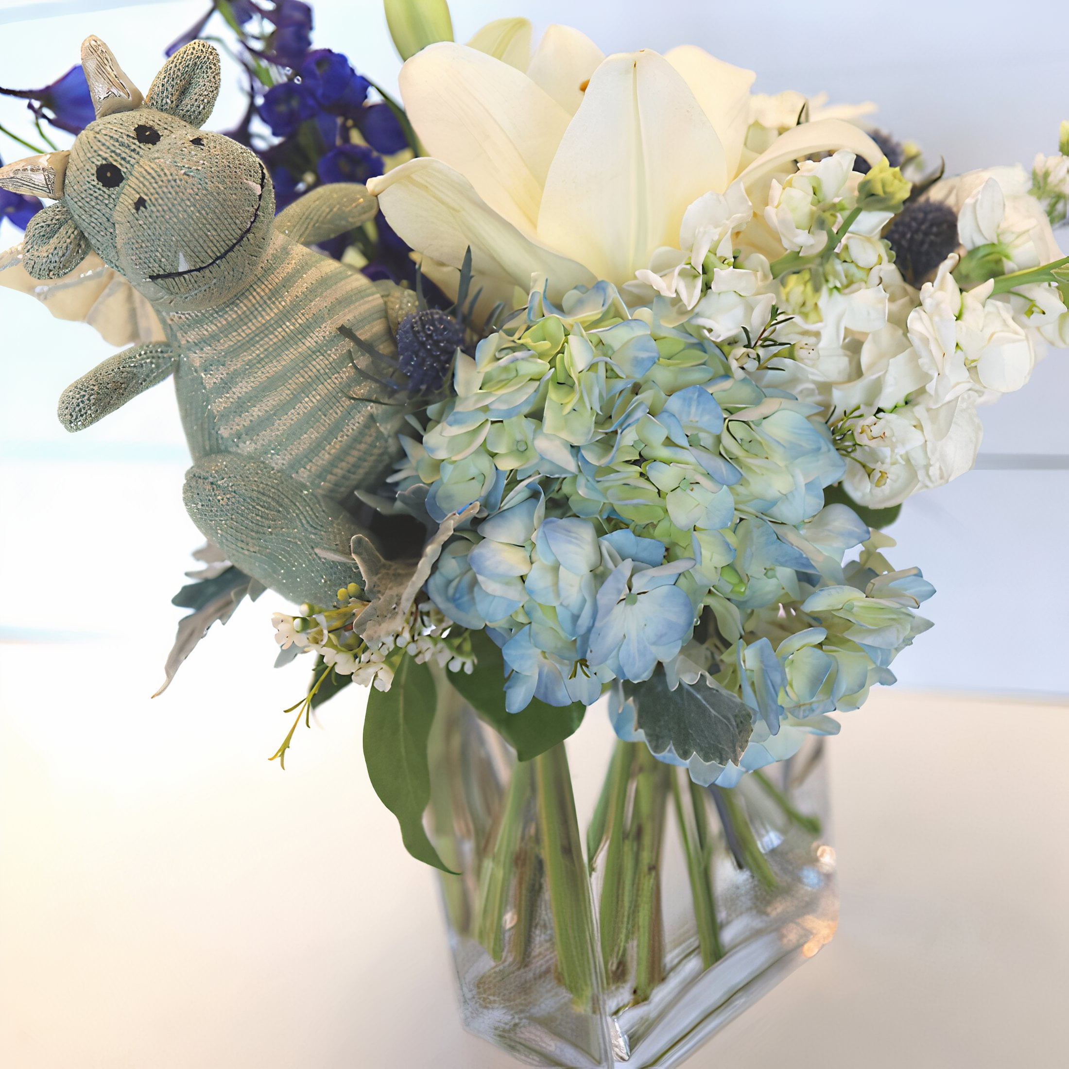 Urban Country Flower Co. Sweet Baby Boy Assorted Bouquet, Cut & Fresh Flower Bouquet - Walmart.com