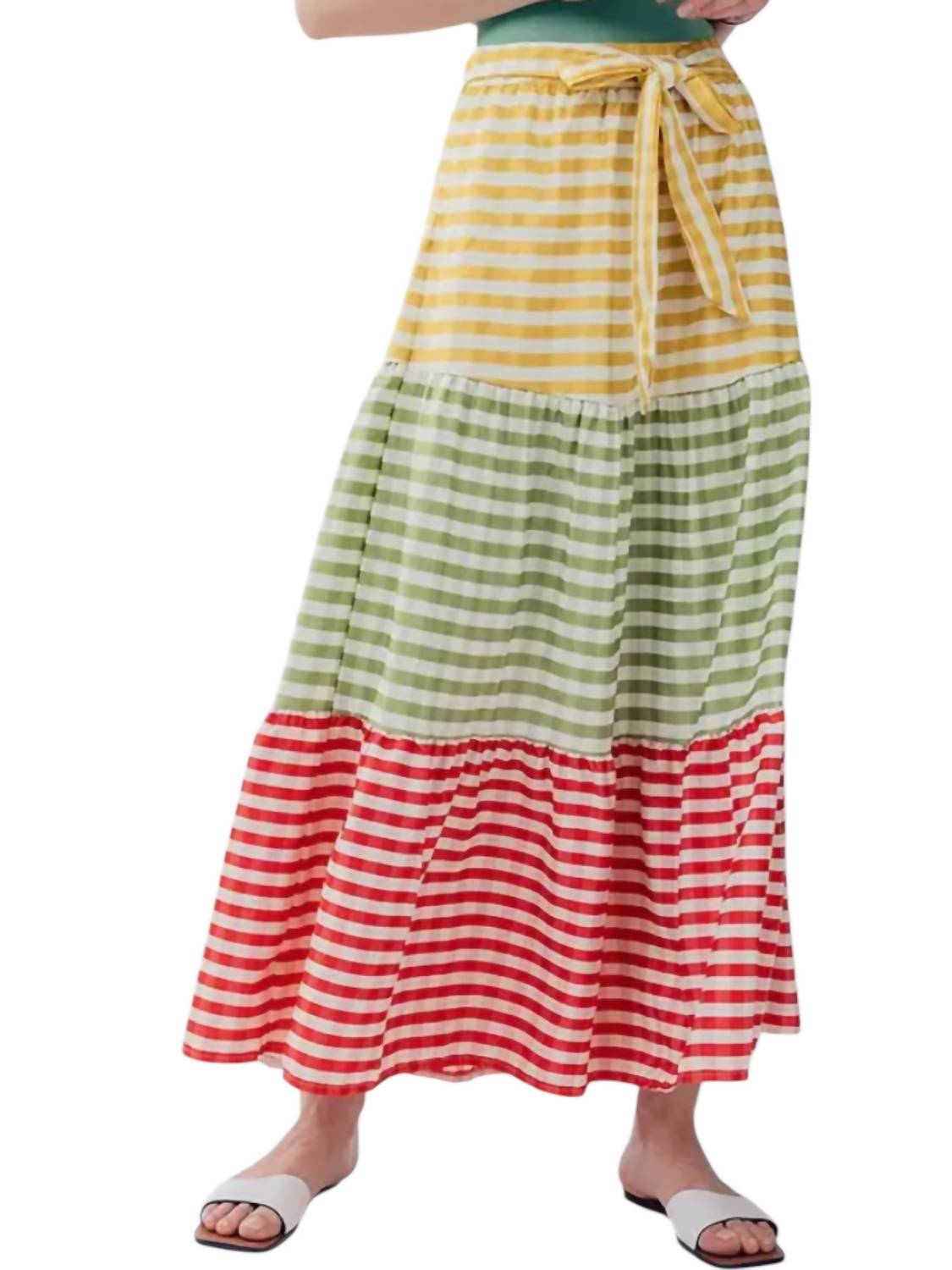 Urban Daizy Plaid Color Block Belted Maxi Skirt - Walmart.com