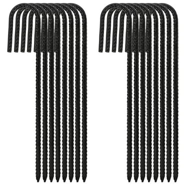 AAGUT 12 Inch 8 Pack Rebar Stakes 10mm Heavy Duty J Hook, Ground Stakes ...