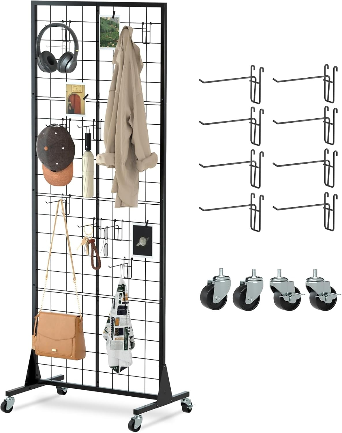 Urban Deco Gridwall Panel Display Stand - Craft Show Display Rack with ...