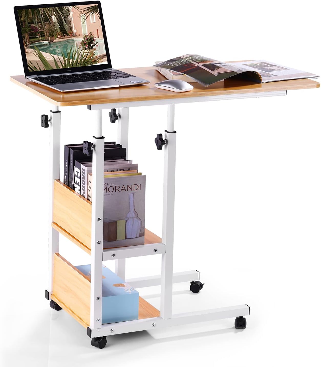 Urban Deco Home Office Desks Moveable Height Adjustable Computer Desk ...