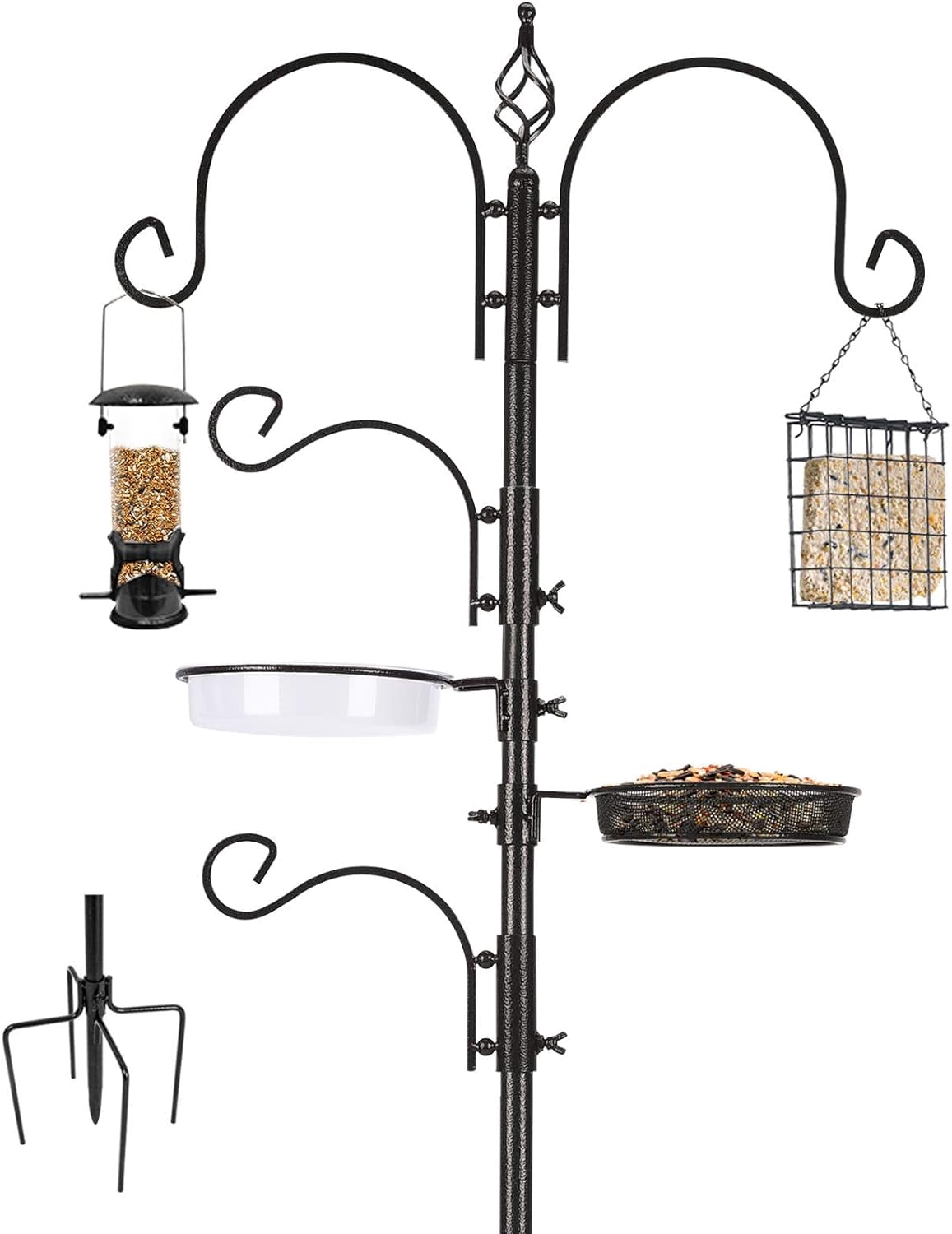 Urban Deco Metal Bird Feeding Station, a Set with Multi Bird Feeders ...