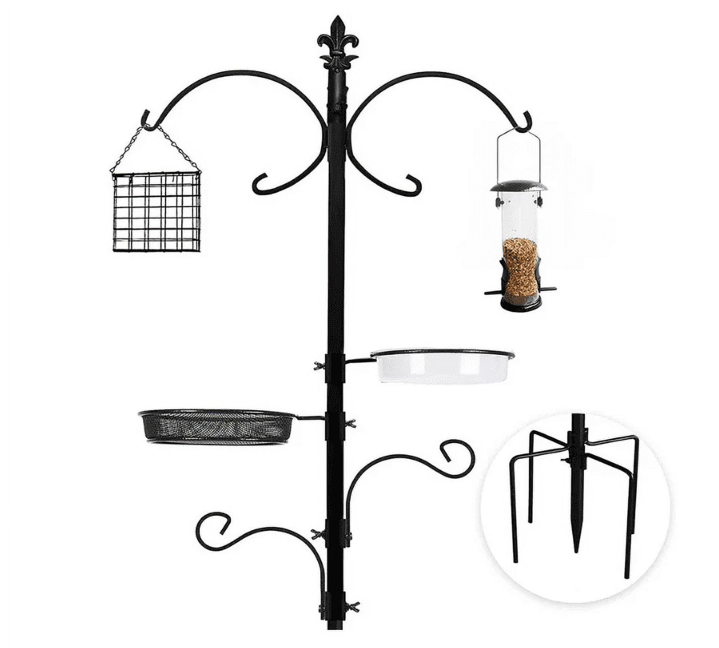 Urban Deco Bird Feeding Station & Metal Stand with Multiple Bird ...