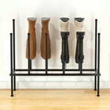 Urban Deco Modern Black Metal Free Standing Boot Shoe Rack Organizer ...