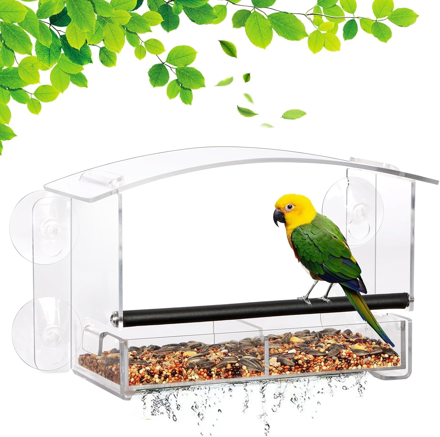 Urban Deco Window Bird Feeder with strong suction cups bird feeders for ...