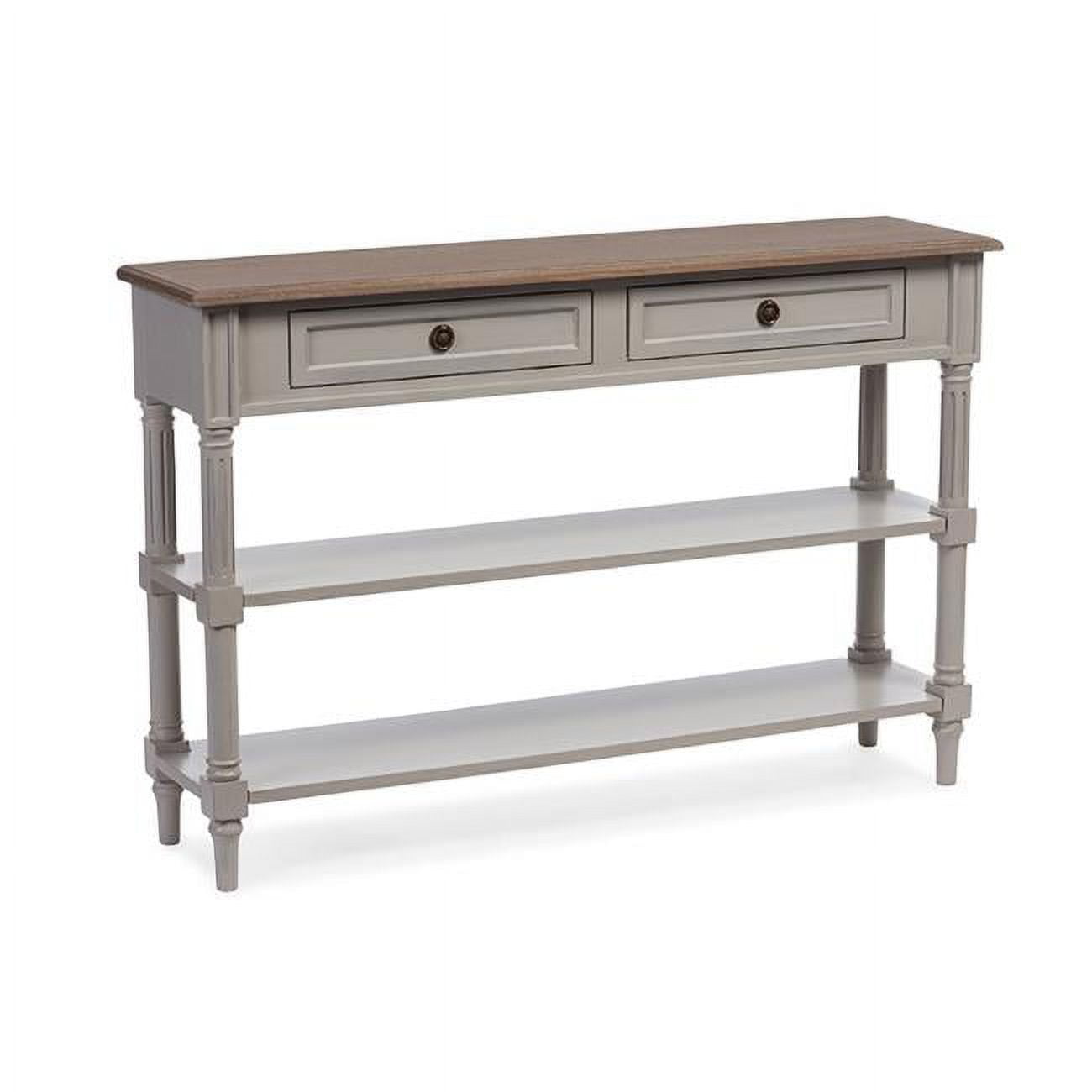 Urban Designs Edouard Grey and Brown Distressed Two-tone 2-drawer ...