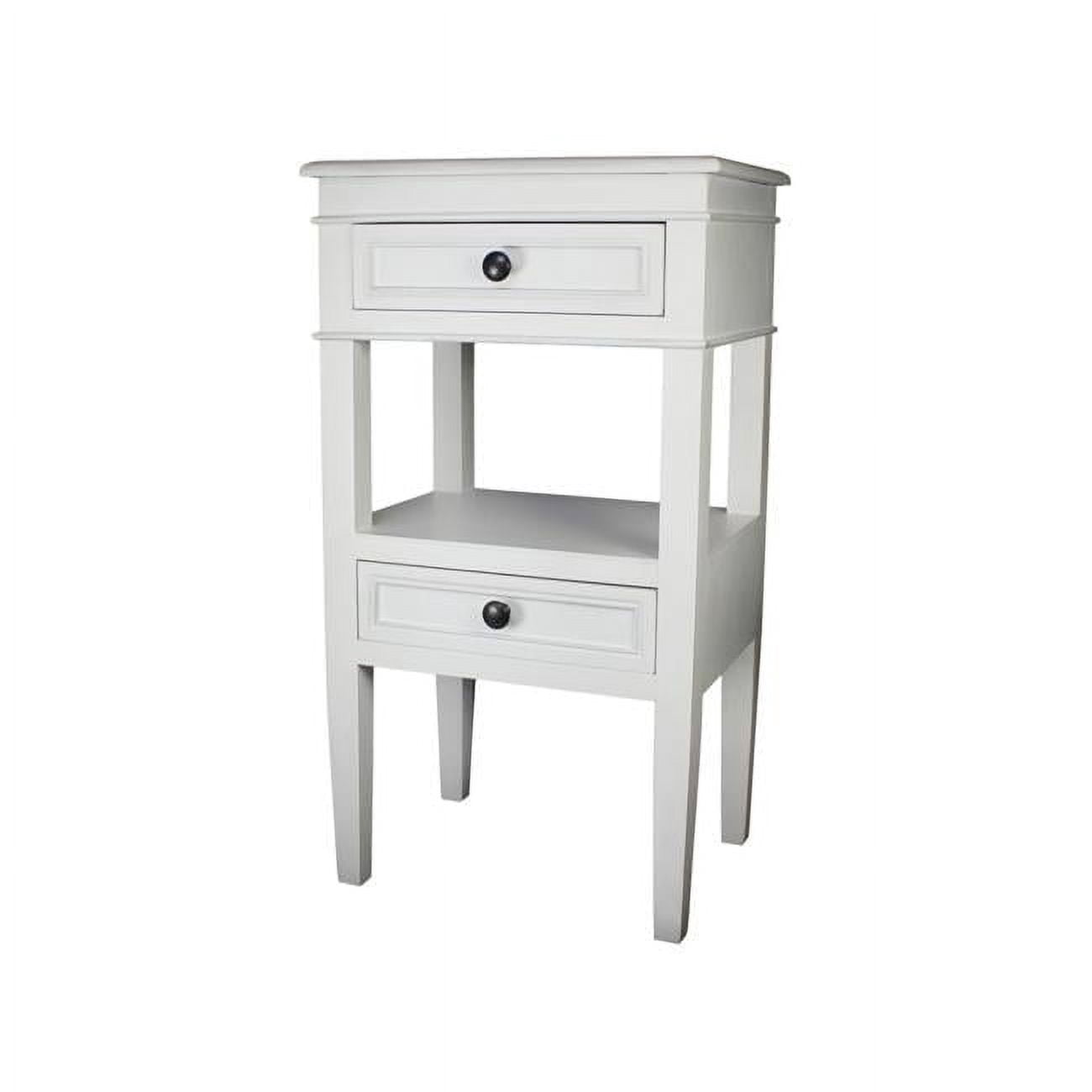 Urban Designs Erika 2-Drawer Middle Shelf Wooden Accent Side Table ...