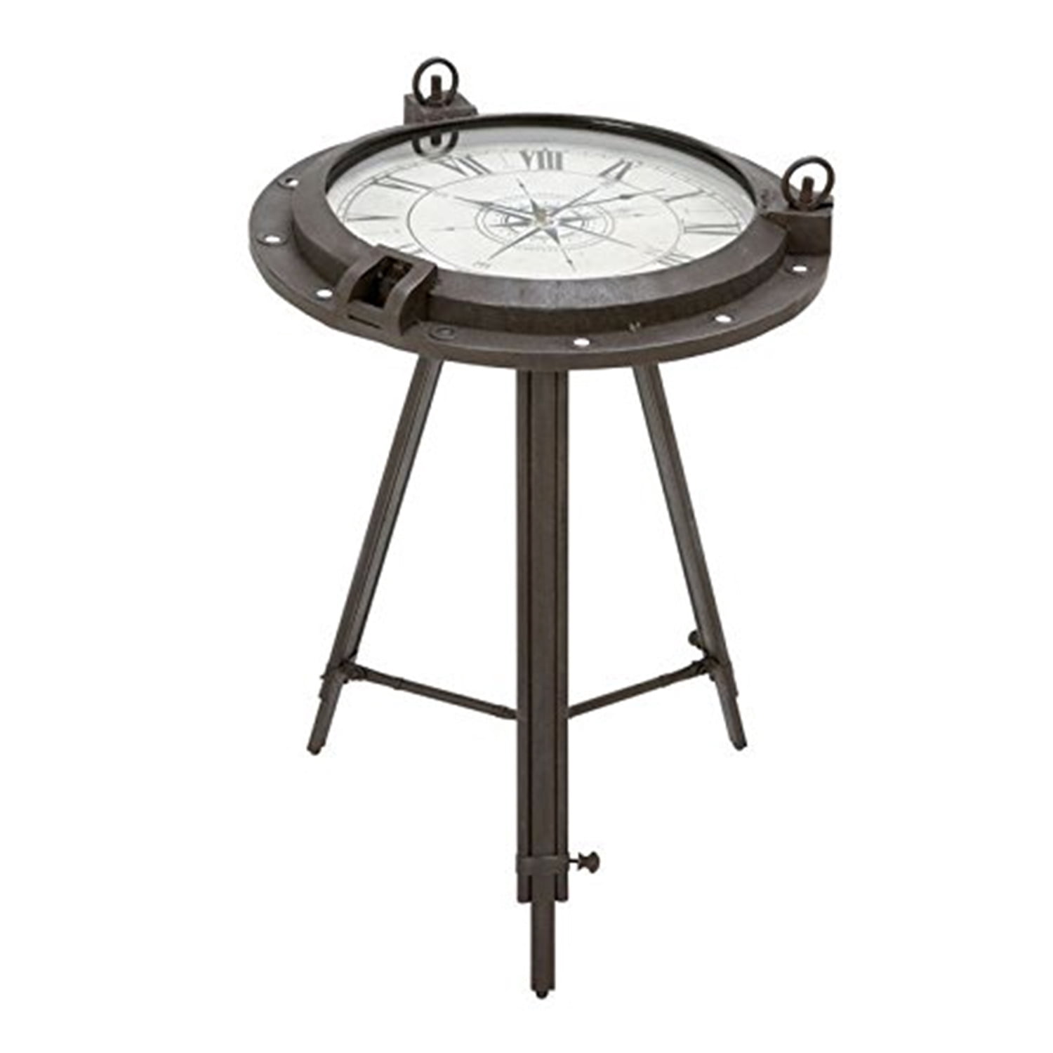 Urban Designs Industrial Metal Round Clock Coffee Table - Walmart.com