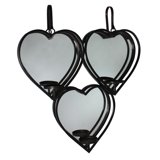 Urban Designs Three Hearts Mirrored Candle Wall Sconces Set - Walmart.com
