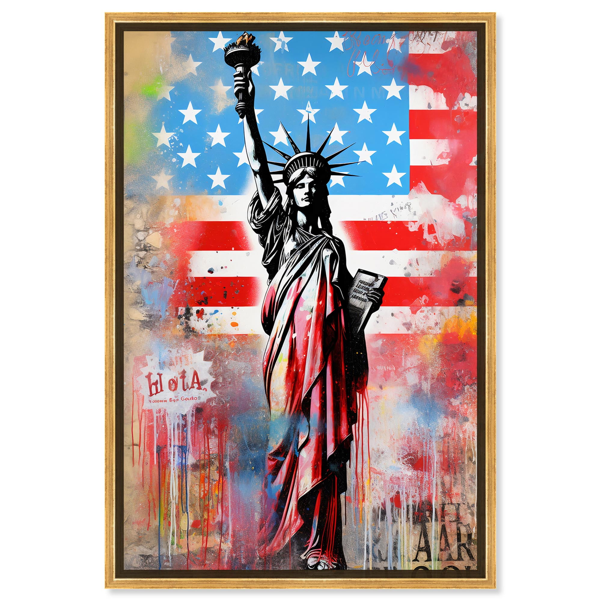 Urban Dreams of Liberty Canvas Urban Graffiti Wall Art by Notoriart ...