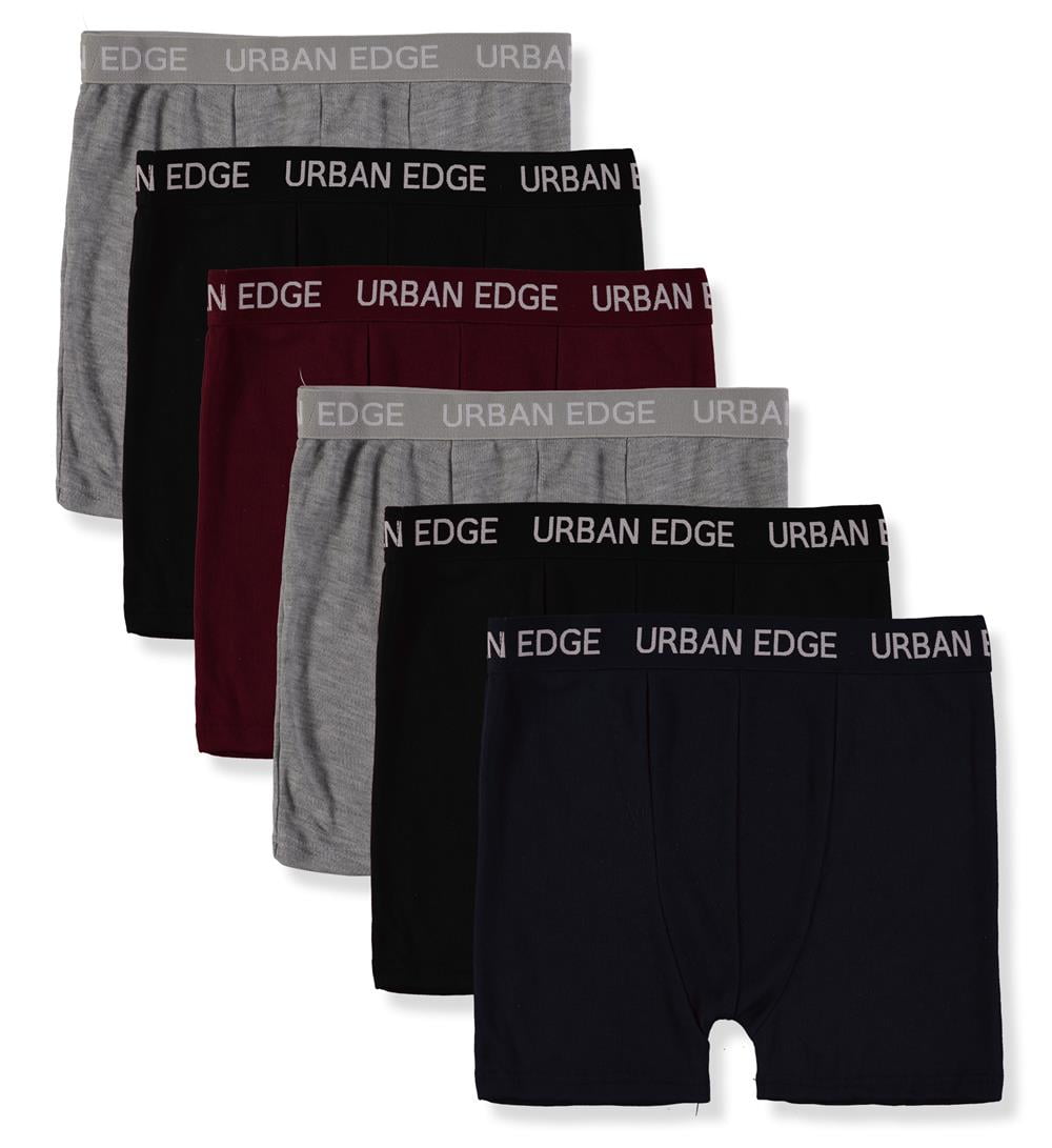 Urban Edge Men's Boxer Briefs, 6-Pack, X-Large, Assorted Colors ...