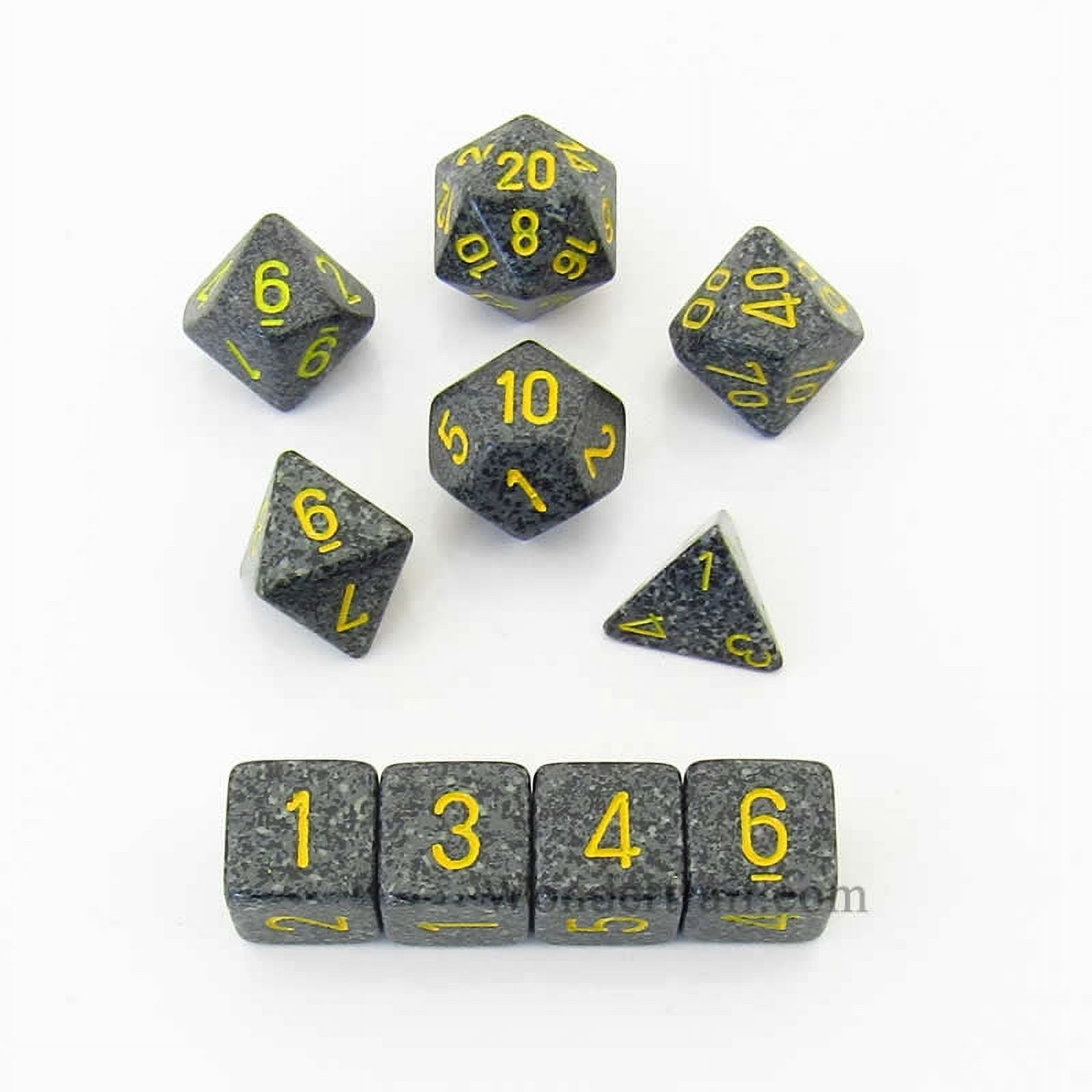Urban Elemental Dice with Yellow Numbers 16mm (5/8in) Set of 10 Koplow ...