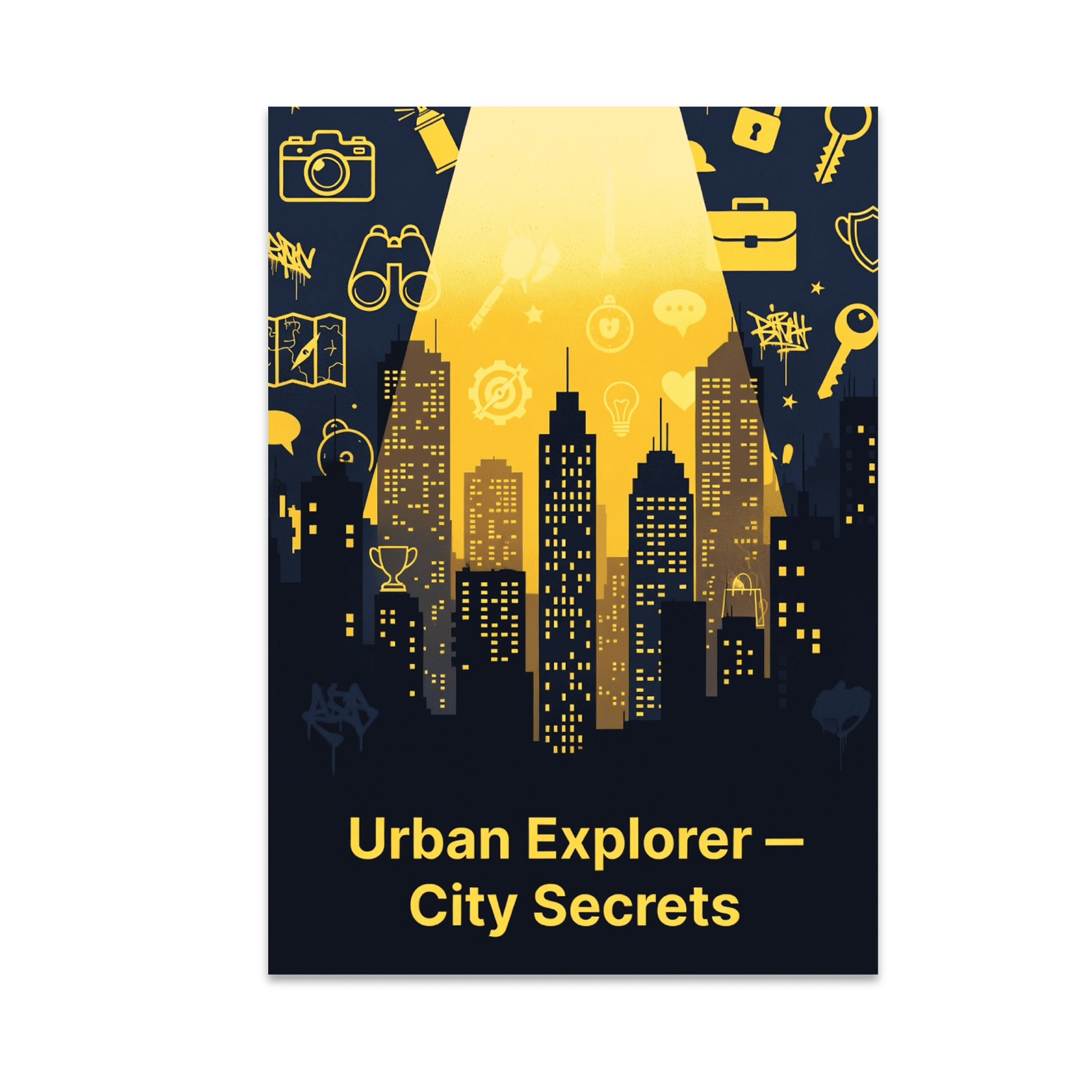 Urban Explorer City Secrets Wall Art - Adventure Enthusiast - 13x19 ...