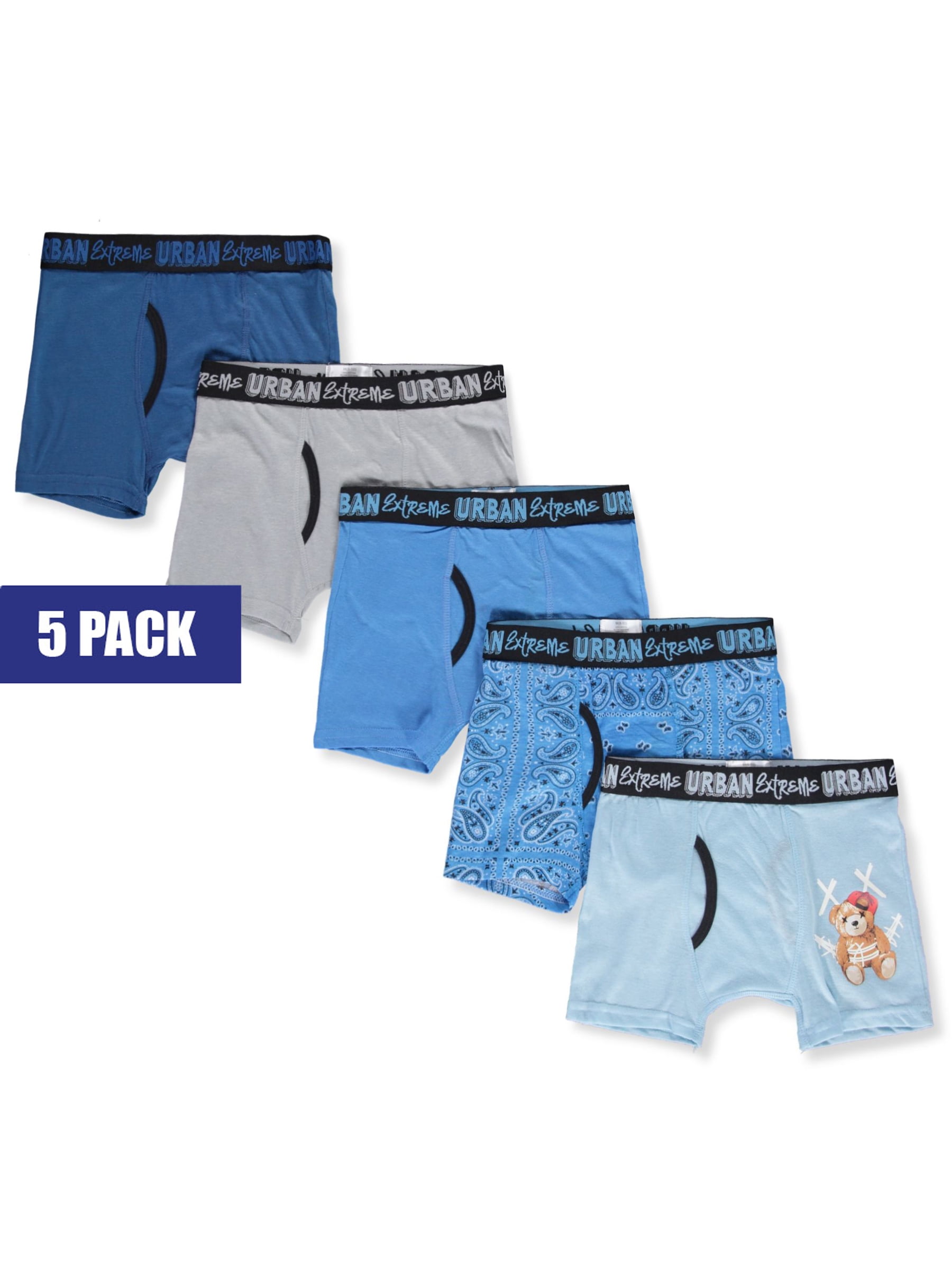 Urban Extreme Boys' 5-Pack Boxer Briefs Color: multi Size: 8 - 10 ...