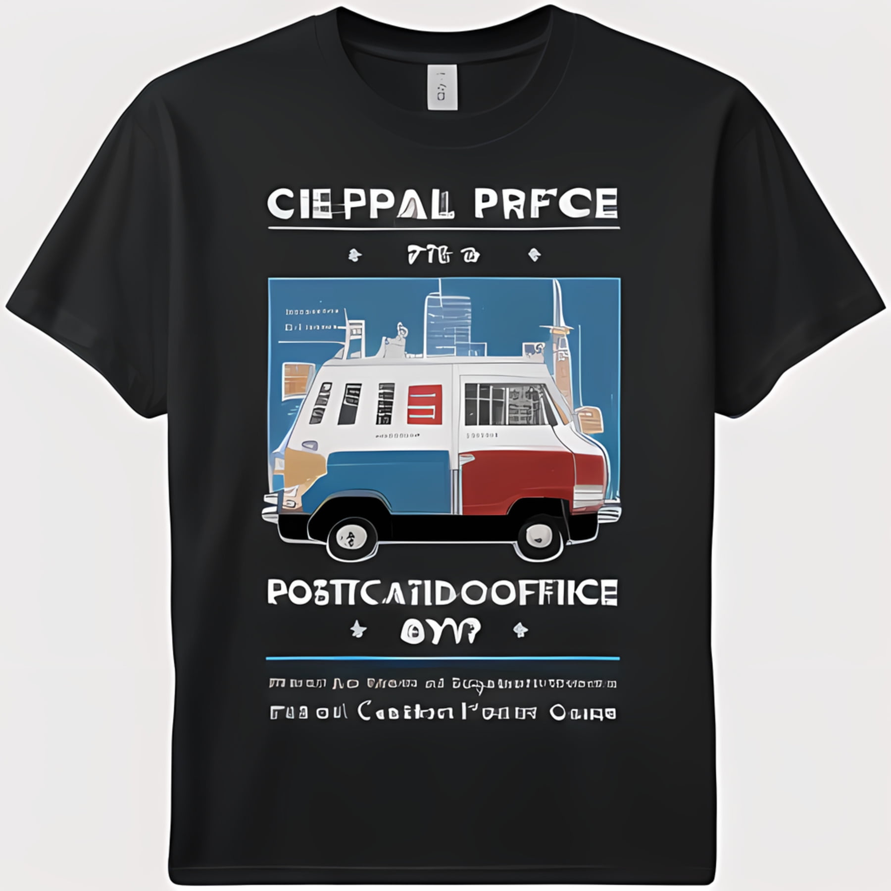 Urban Fantasy Ice Cream Truck T-Shirt with Columnar Office Design by Jean Claude Mézières and ...