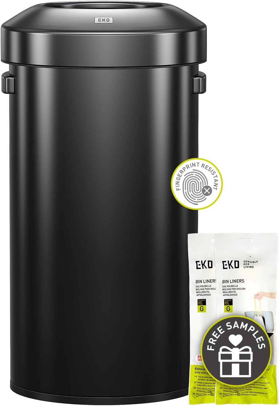 Urban Gallon Semi-Round Open Top Waste Bin Stainless Half Round ...