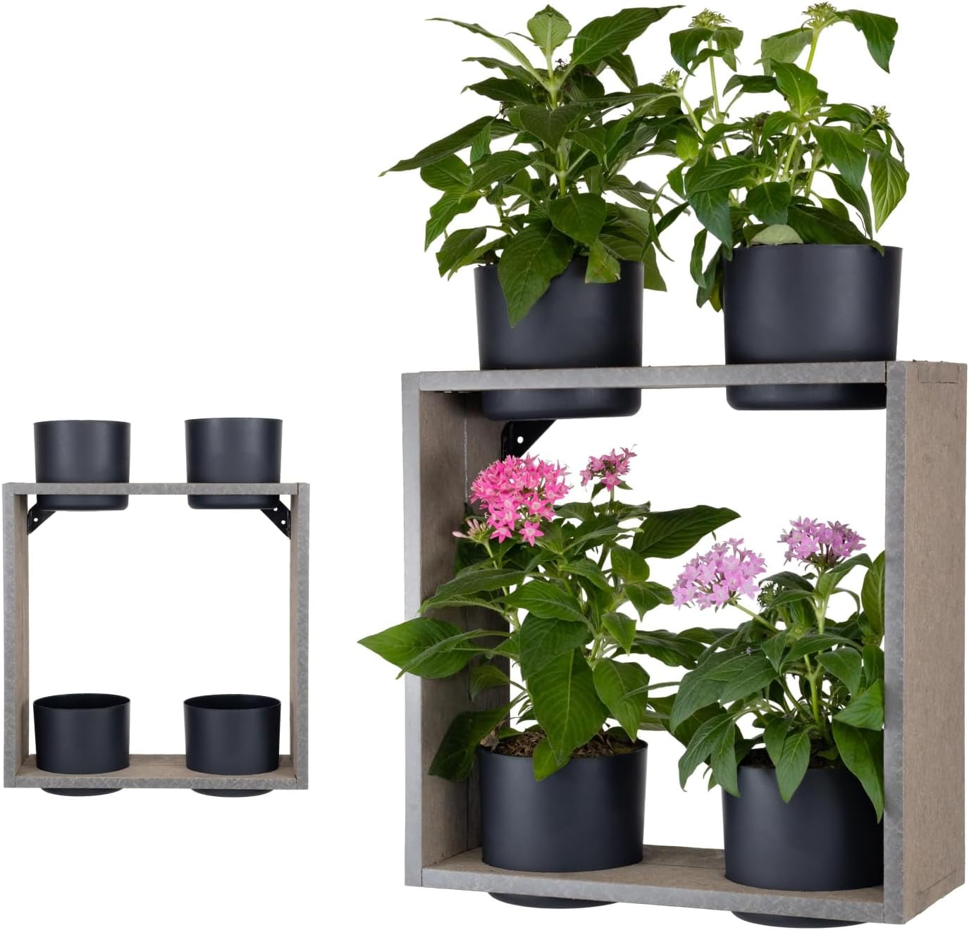 Urban Garden Decor with Pots Included, Hanging Case Planters for Indoor ...