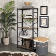 Trellis Pattern Side Panels Bookcase White - Walmart.com