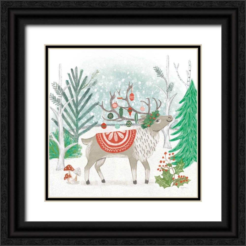 Urban, Mary 20x20 Black Ornate Wood Framed with Double Matting Museum ...