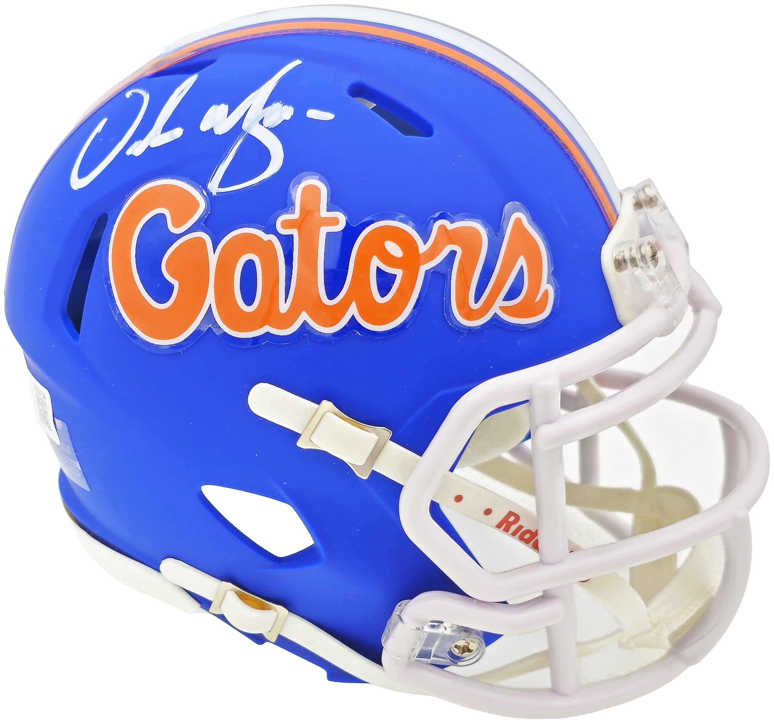 Urban Meyer Autographed Florida Gators Blue Speed Mini Helmet Beckett ...