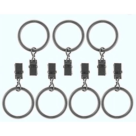 Urban Modern Clip Rings for Drapery Curtain Rods and Window Treatments ...