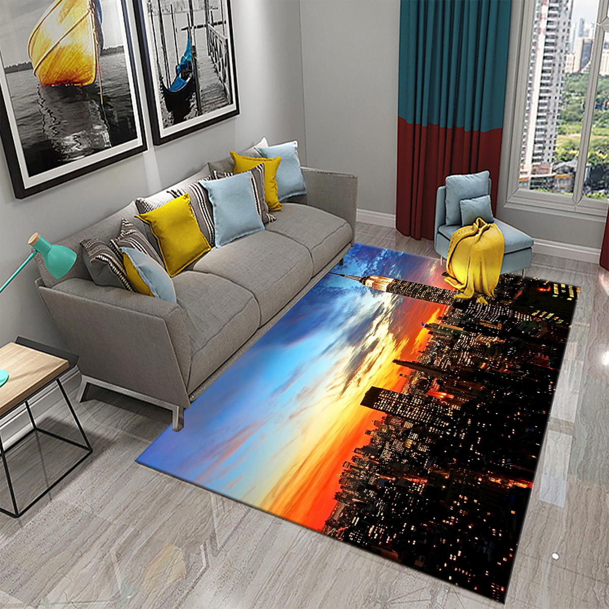 Urban Night Scenery New York City Street Landscape ration Bedroom ...