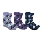 Urban-Peacock Men's Argyle Dress Socks - 3 Pair Package - Set C ...