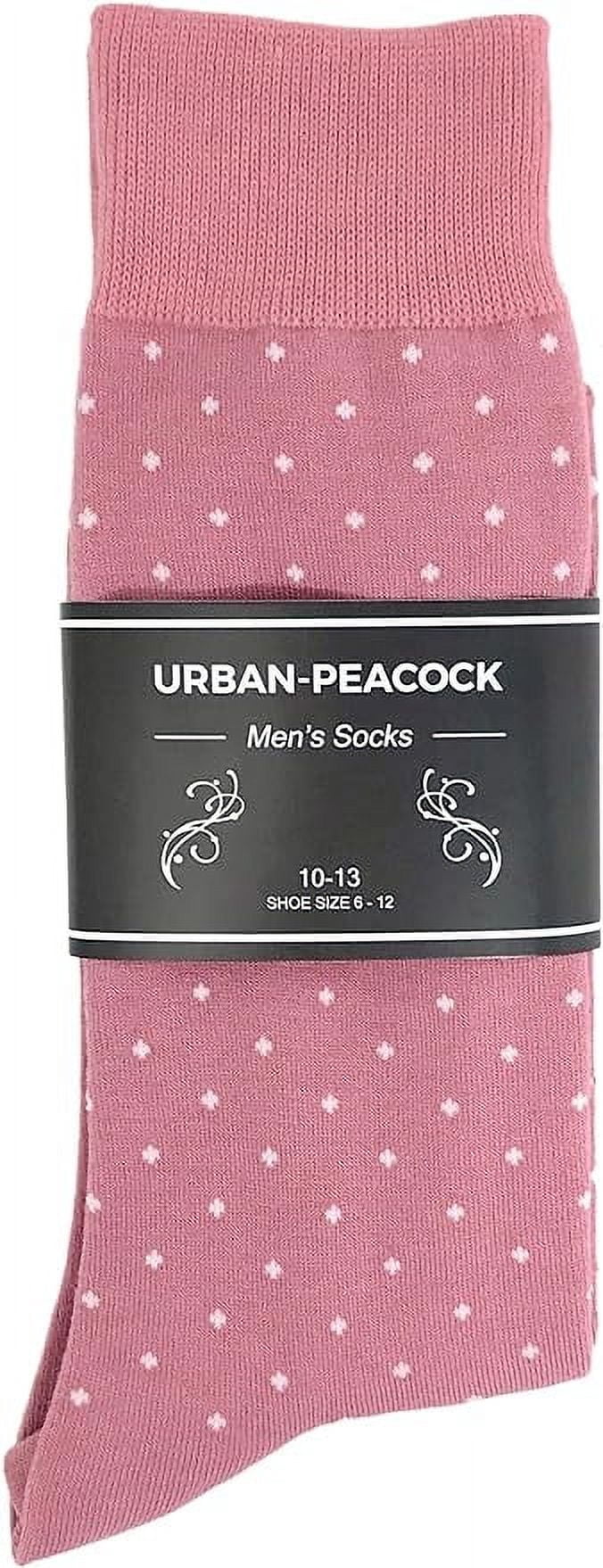 Urban-Peacock Men's Dusty Rose Pink Polka Dot Dress and Groomsmen Socks ...