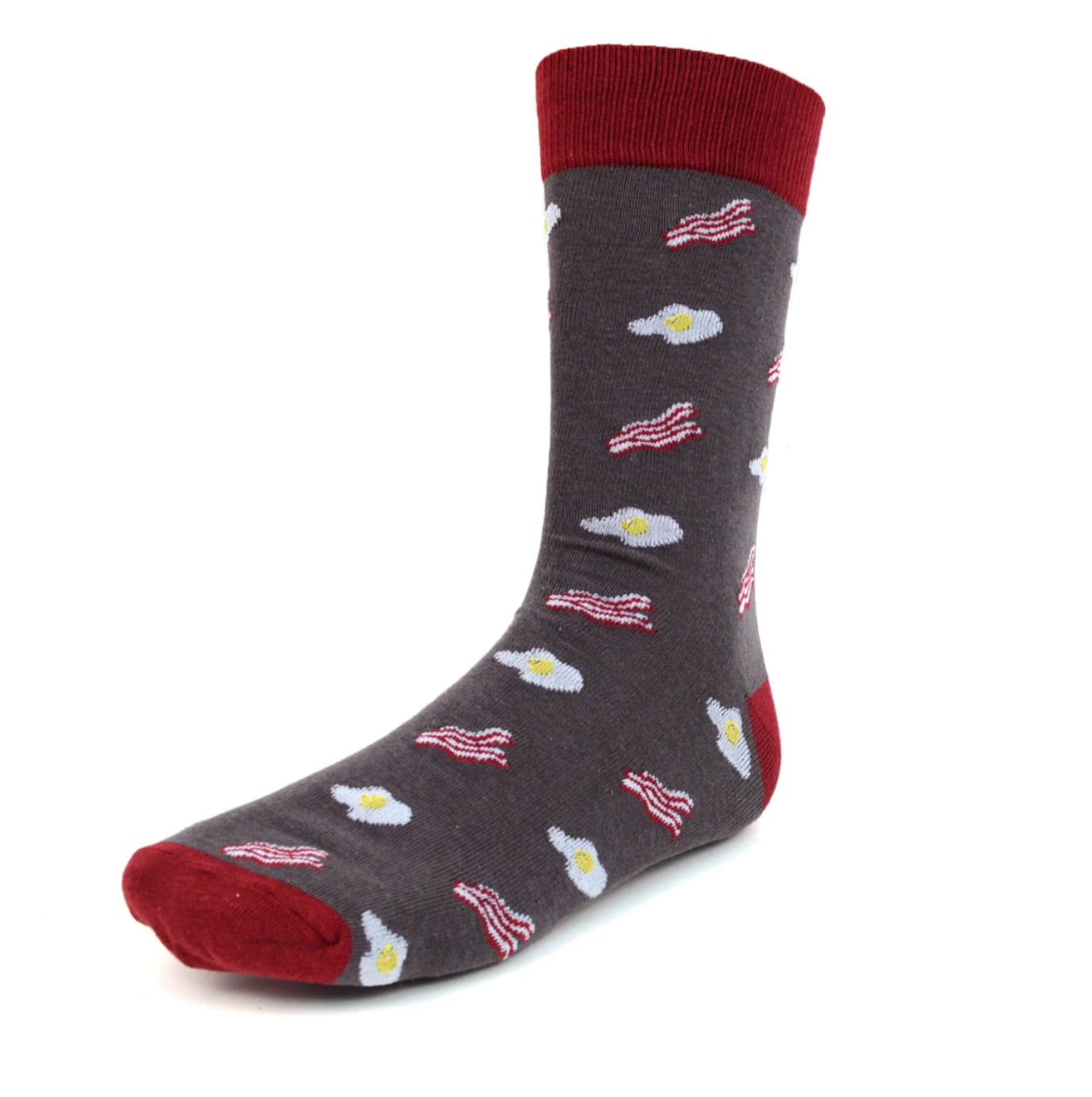 Urban-Peacock Men's Novelty Fun Crew Socks for Dress or Casual - Bacon ...