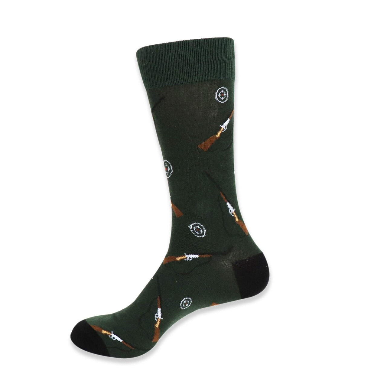 Urban-Peacock Men's Novelty Fun Socks - Hunting Ducks & Geese in Green ...