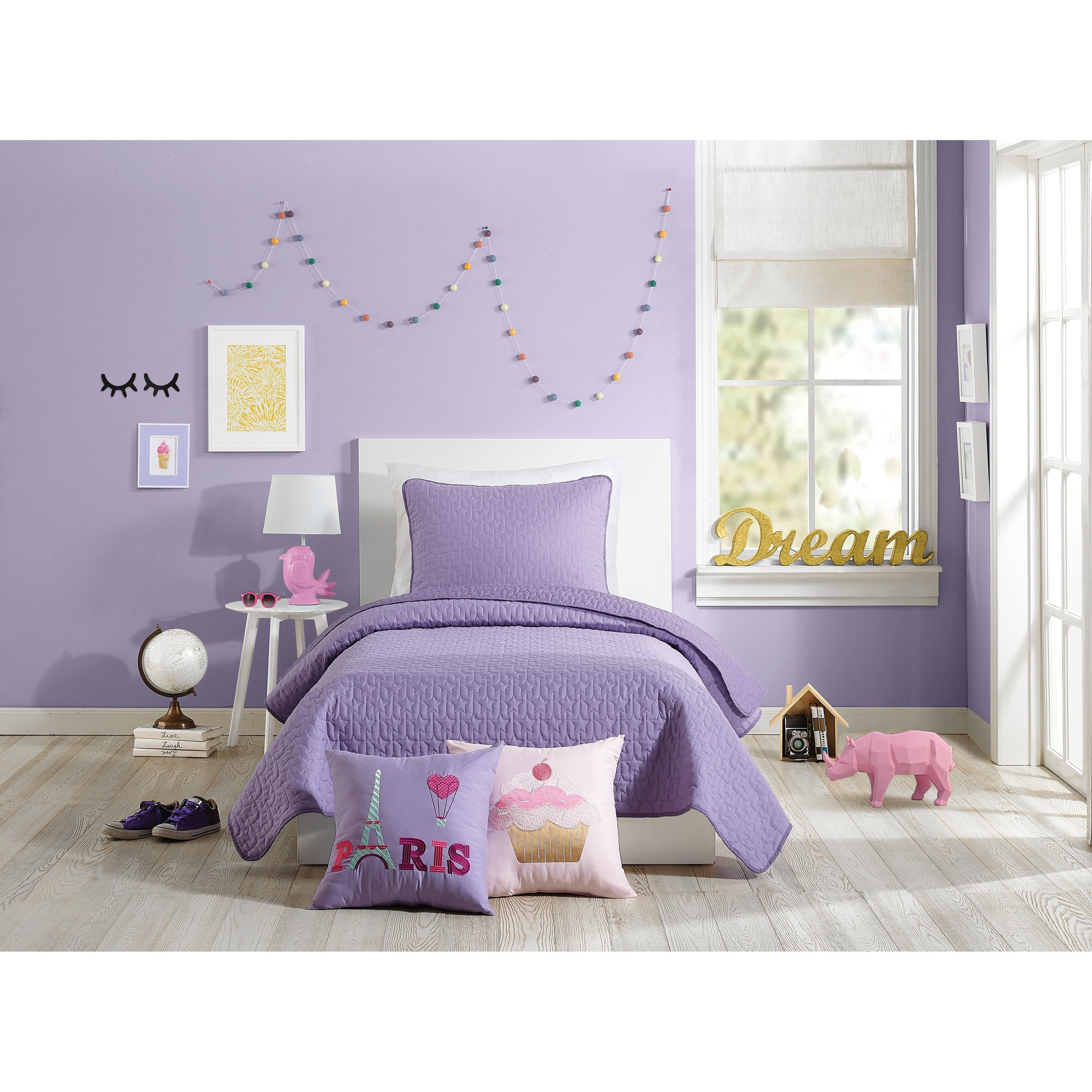 Urban Playground Kids Coty Purple 2-Piece Quilt Set,Twin - Walmart ...