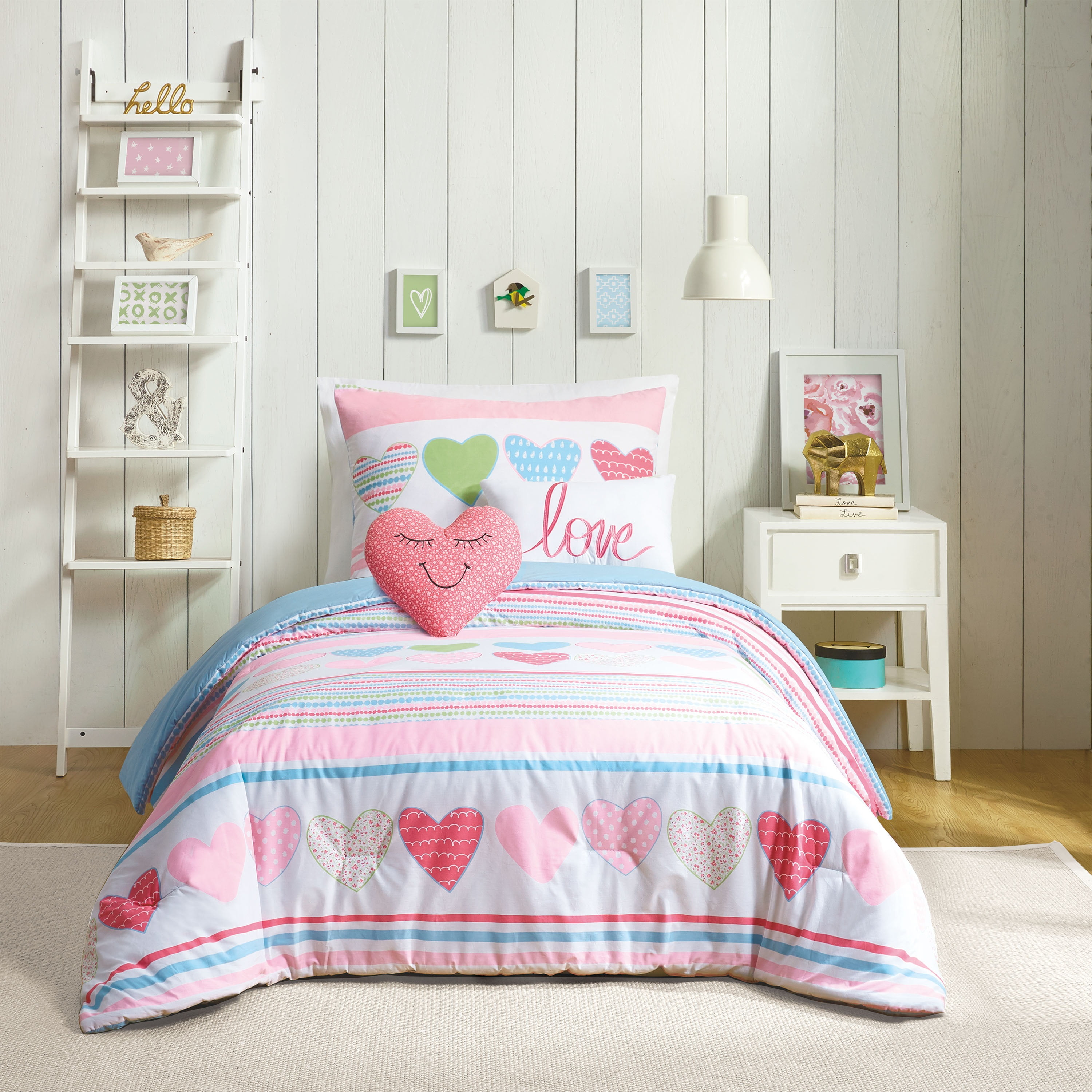 Urban Playground Kids Daphne Pink 4-Piece Comforter Set, Twin - Walmart.com
