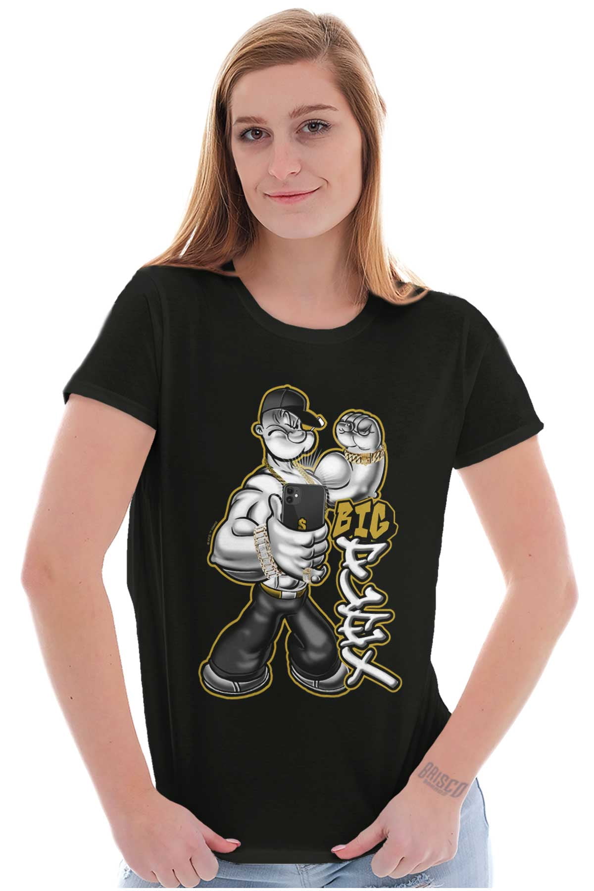 Urban Popeye Big Flex Muscle Selfie Women's Plus Size Shirt Brisco ...
