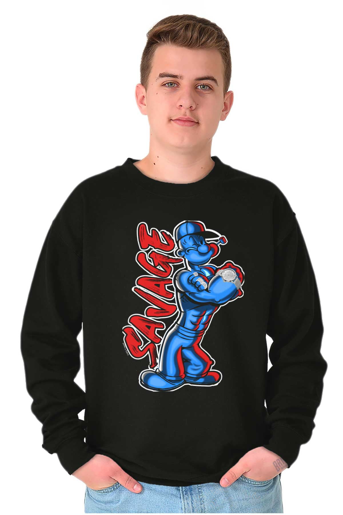 Urban Popeye Drip Savage Cartoon Sweatshirt for Men or Women Brisco ...