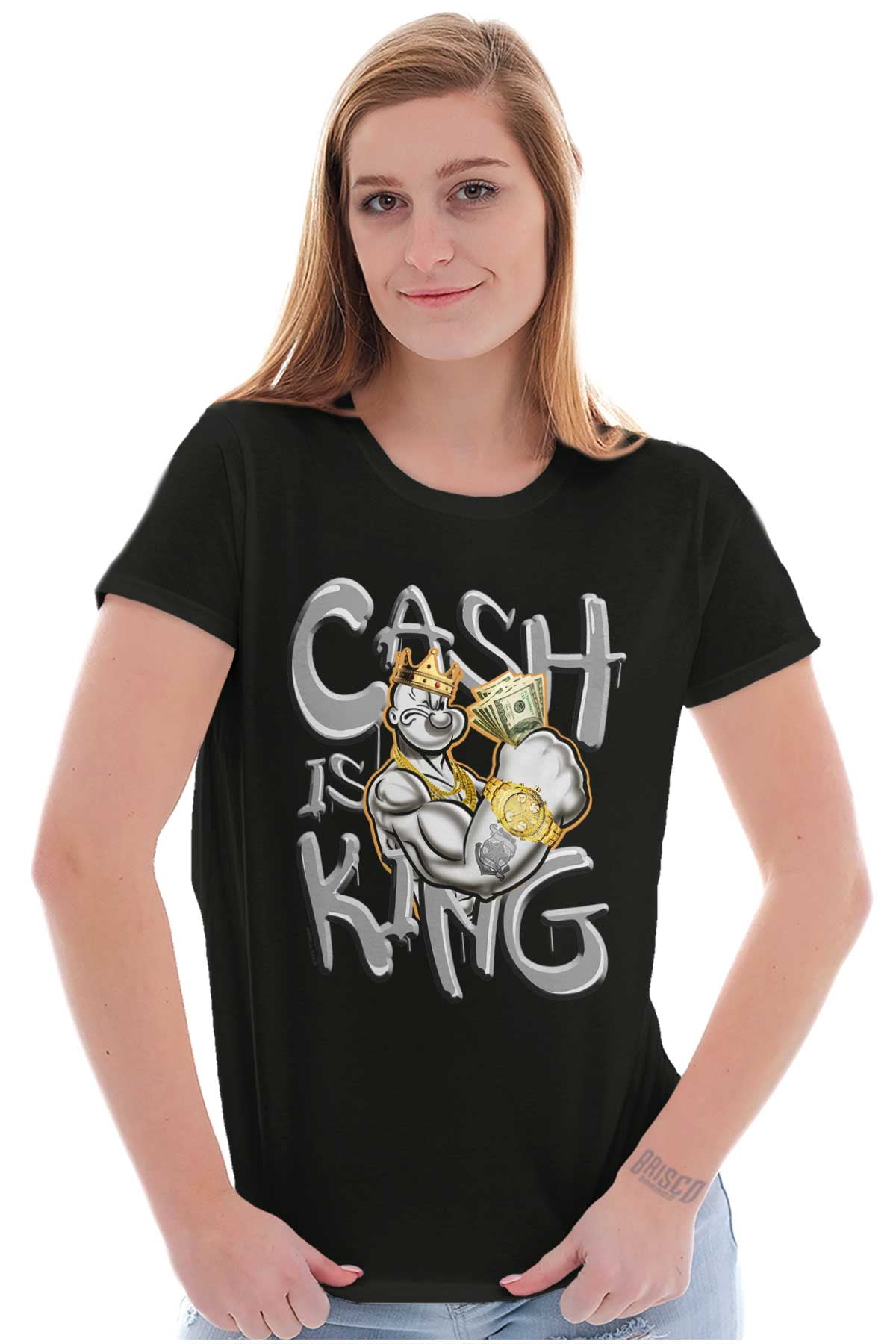 Urban Popeye Money Cash is King Women's Plus Size Shirt Brisco Brands ...