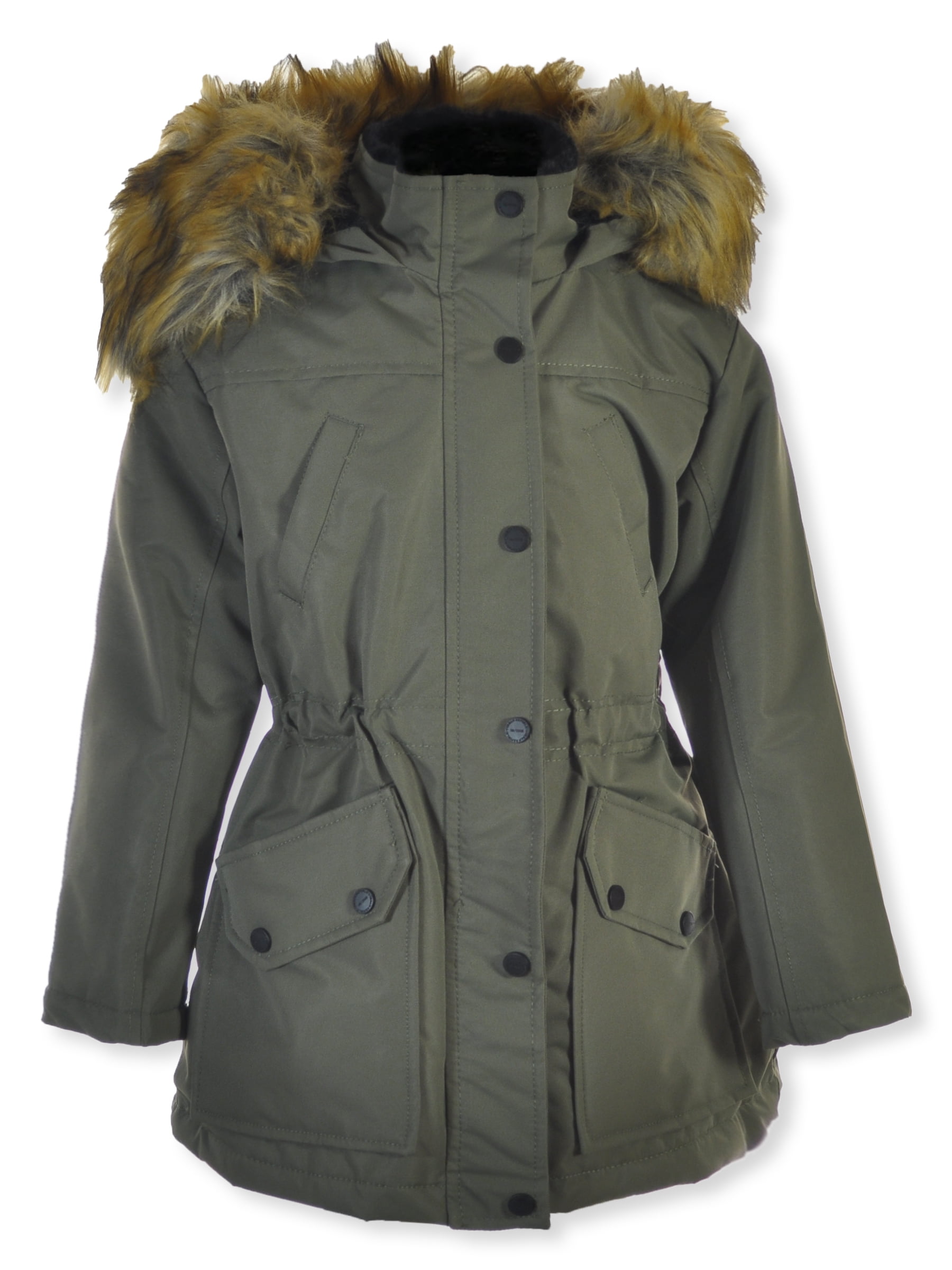 Urban Republic Girls' Faux-Fur Jacket - green, 4 (Little Girls ...