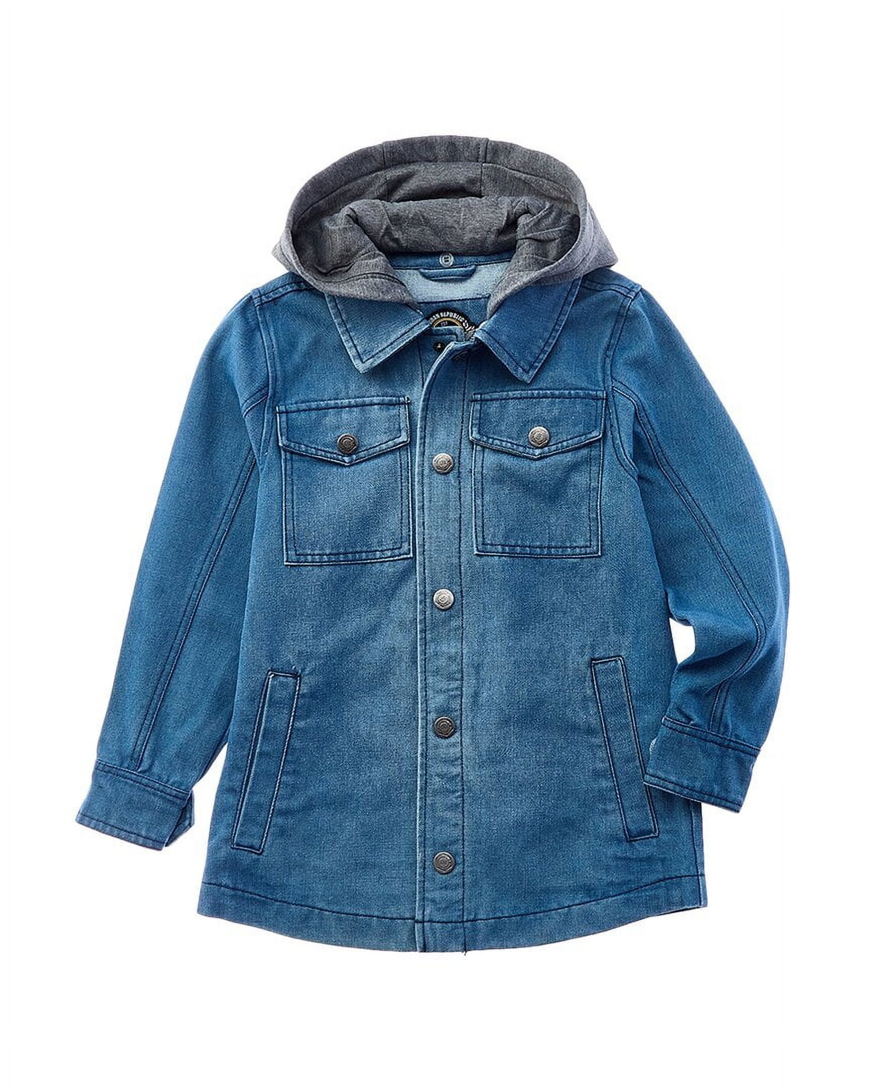 Urban Republic boys 4-Pocket Denim Shirt Jacket, 18/20, Blue - Walmart.com