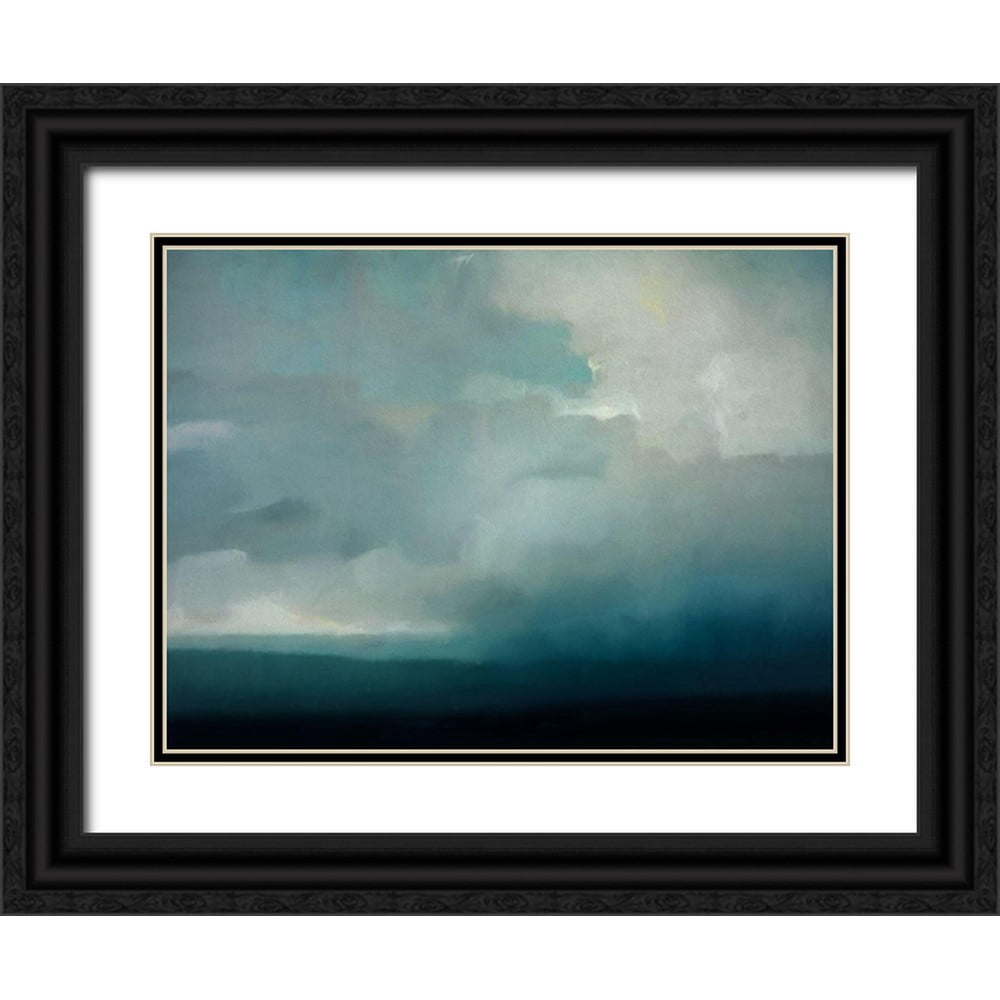 Urban Road 24x19 Black Ornate Wood Framed with Double Matting Museum ...