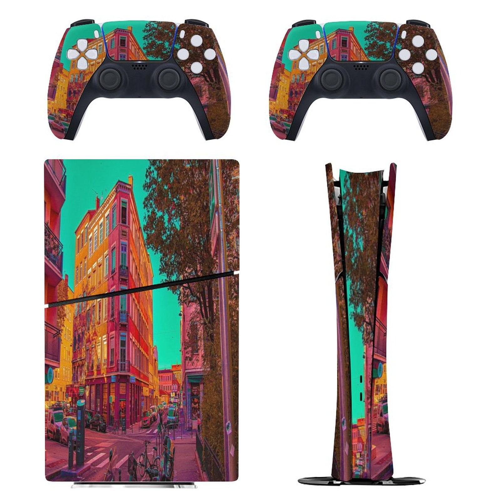 Urban Scenery at Dusk,Realistic Design PS5/PS5 Slim Digital Disc Skin ...