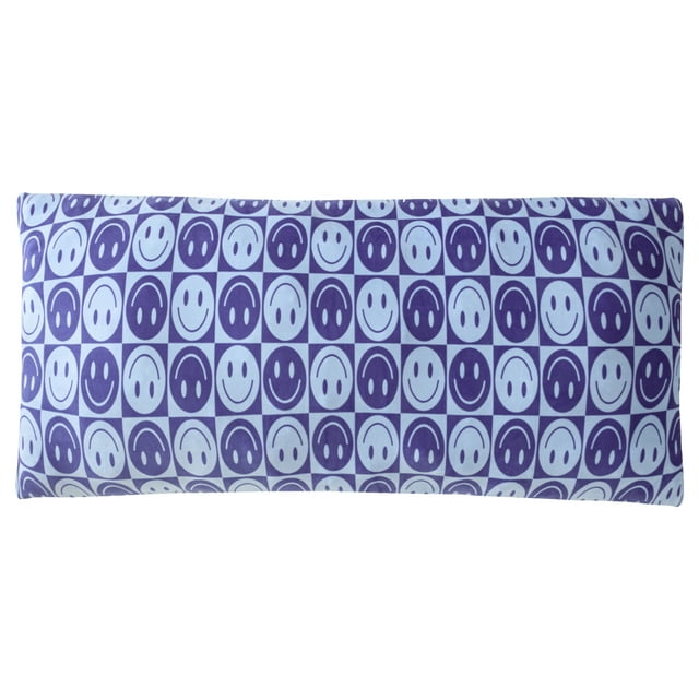 Urban Shop 20" x 48" Smooshie Body Pillow, Blue Smiley Squares ...