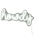 Urban Shop 9.5" x 21" Howdy White LED Wall Sign - Walmart.com
