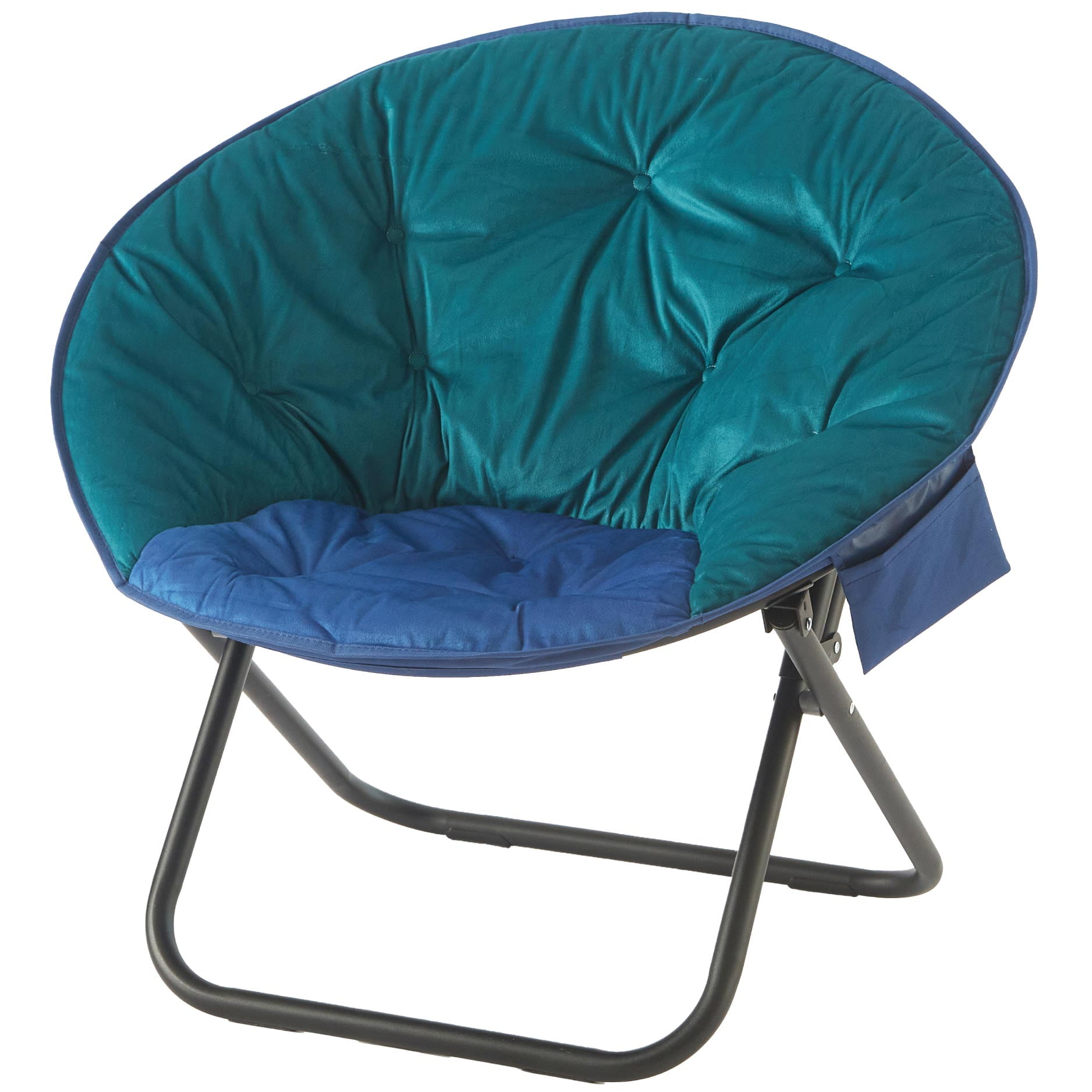 Urban Shop Colorblock Saucer Chair, Green/Blue, Adults and Teens ...