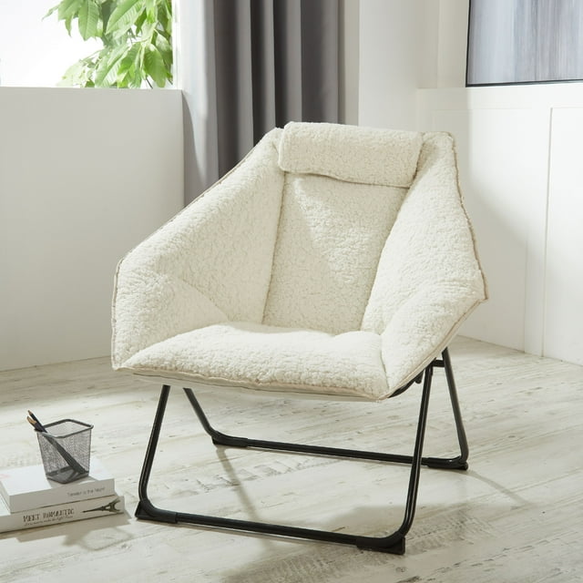 Urban Shop, Folding Hex Chair, White - Walmart.com
